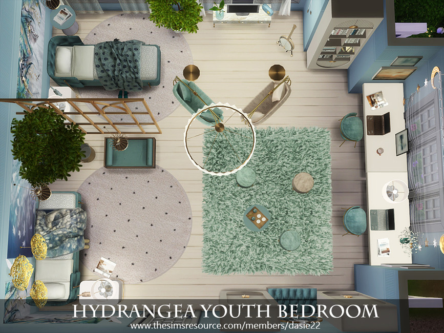 The Sims Resource - Hydrangea Youth Bedroom