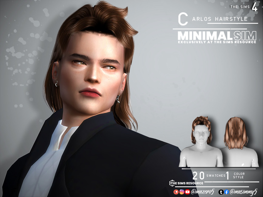 The Sims Resource - Minimal Sim Carlos Hairstyle