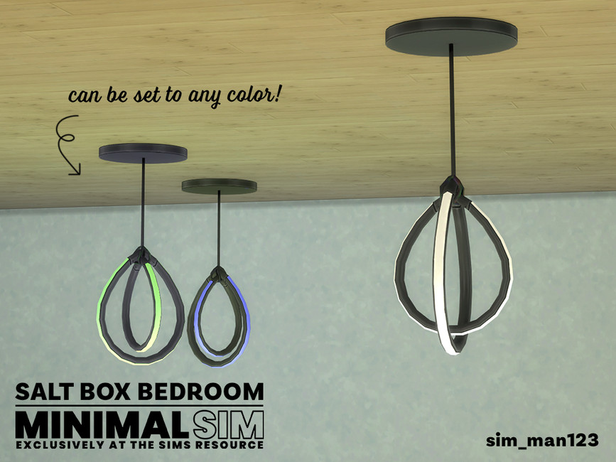The Sims Resource - Salt Box - Ceiling Lamp - Short