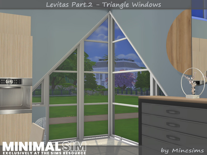 The Sims Resource - MINIMALSIM Levitas Part.2 - Triangle Windows
