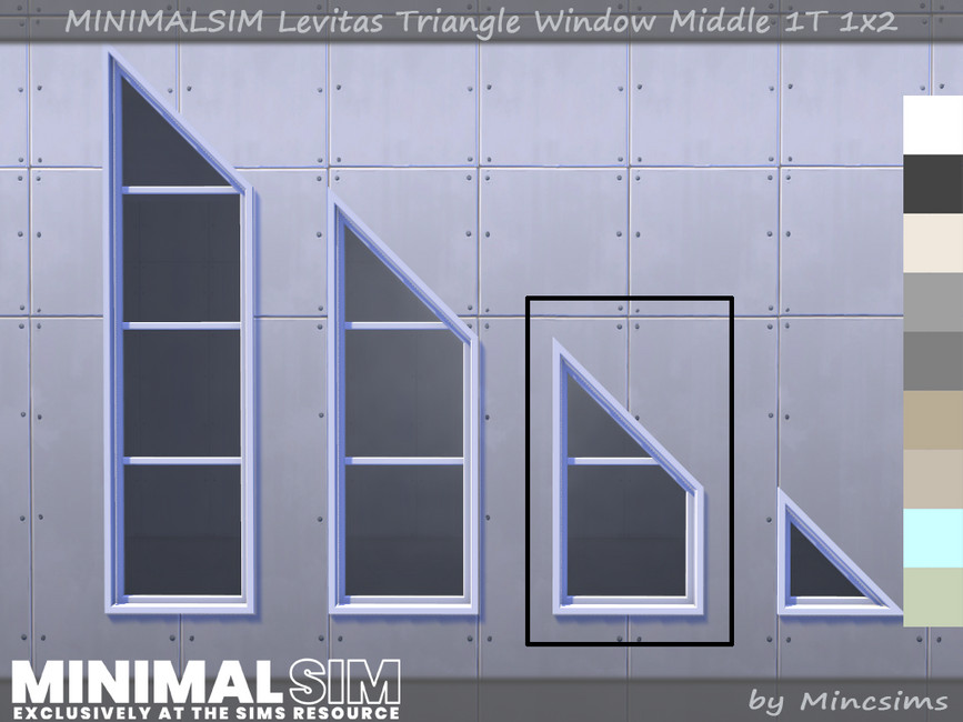 The Sims Resource - MINIMALSIM Levitas Triangle Window Middle 1T 1x2