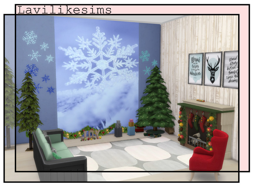The Sims Resource - Snowflake Mural