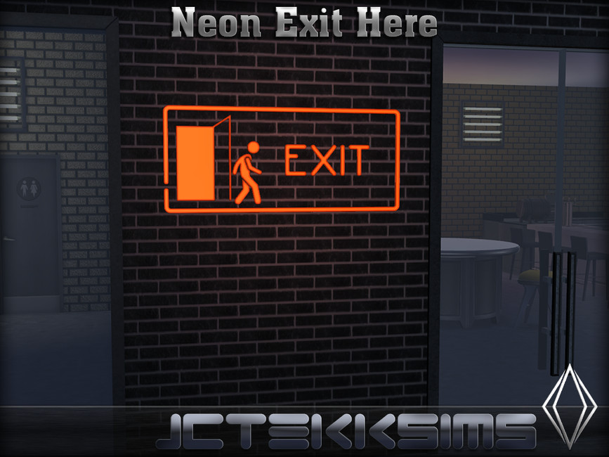 The Sims Resource - Neon Exit Here