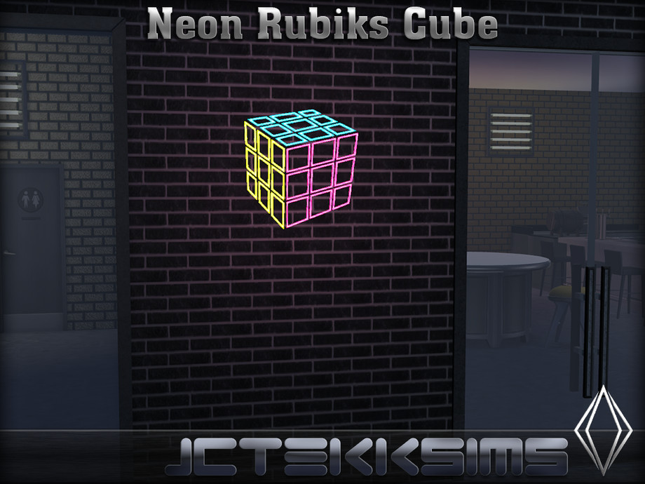The Sims Resource | Neon Rubiks Cube