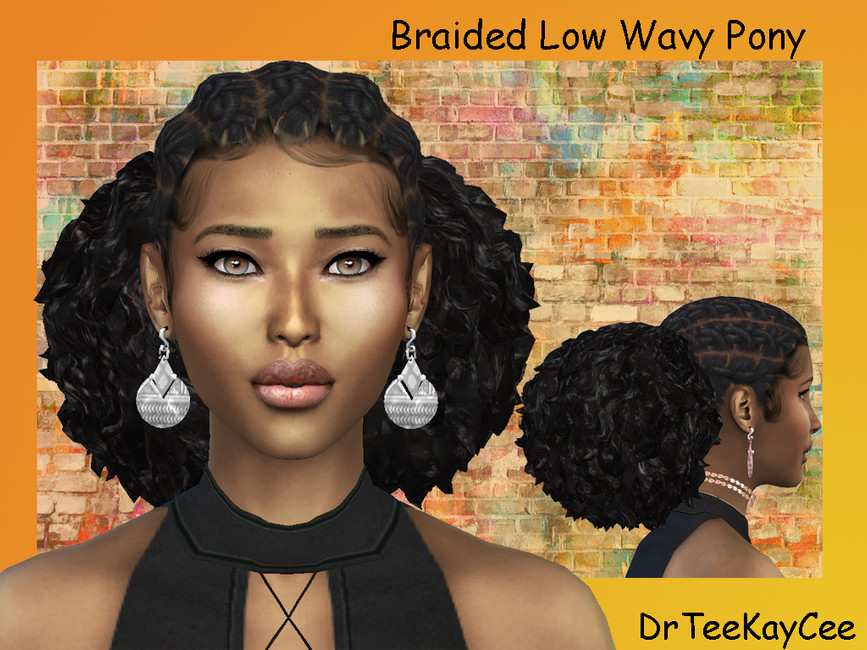 The Sims Resource - Twist Braid Low Pony