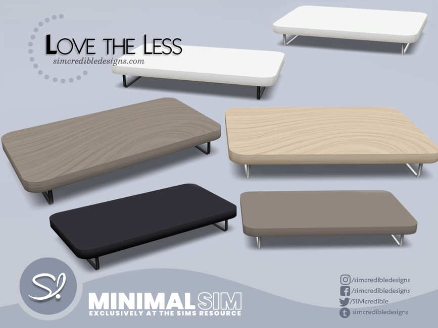 The Sims Resource - MinimalSIM Love the Less Living. Coffee table