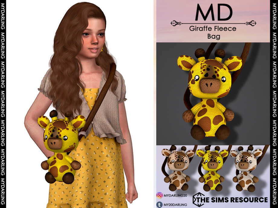 The Sims Resource | Giraffe Fleece Bag CHILD