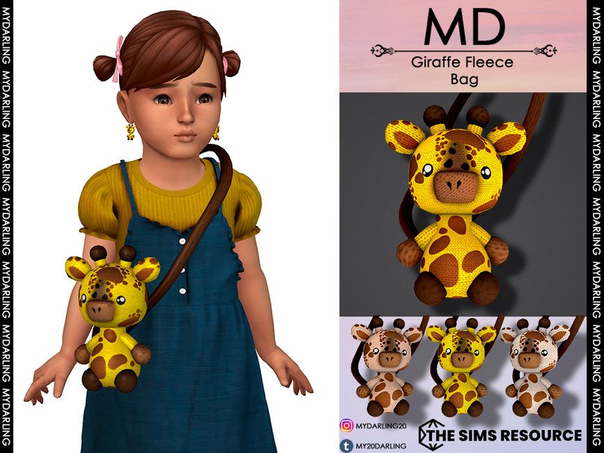 The Sims Resource - Giraffe Fleece Bag TODDLER