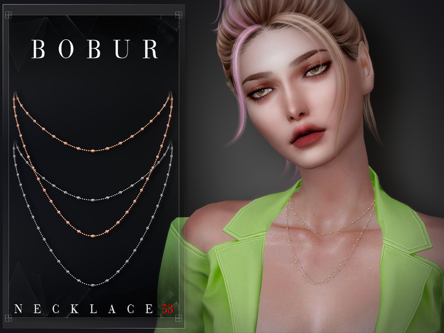 The Sims Resource - Double chain necklace
