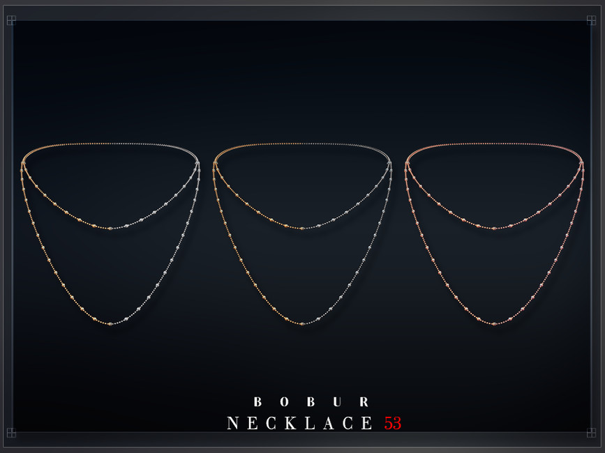 The Sims Resource - Double chain necklace