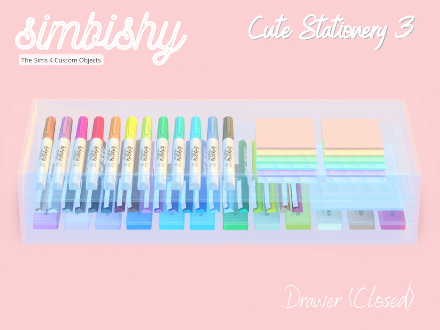 The Sims Resource - Cute Stationery 3 - Drawer Closed