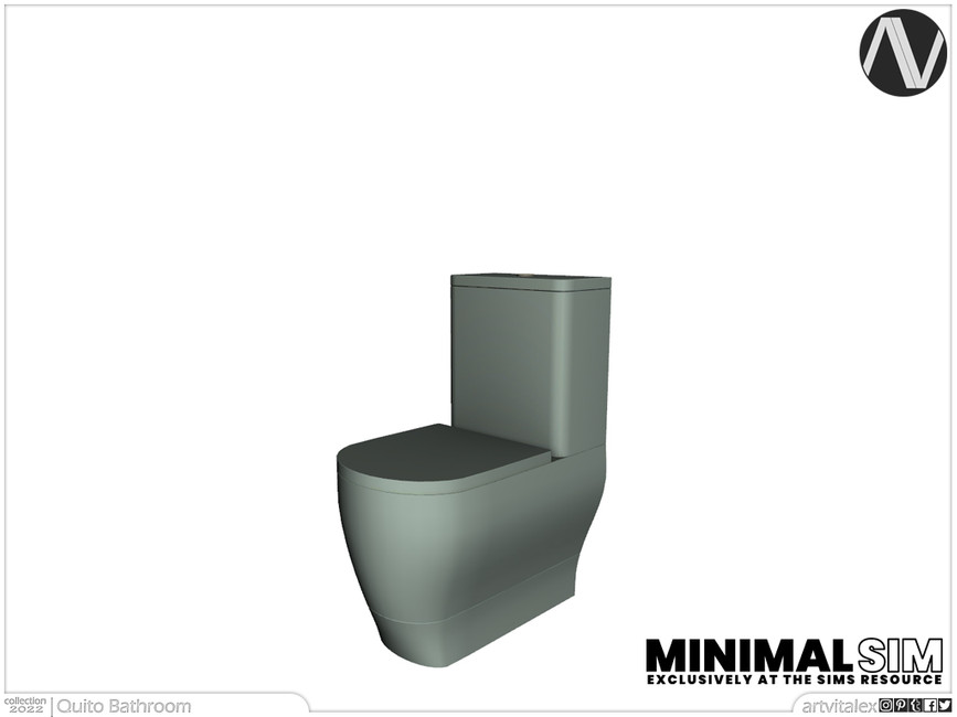 The Sims Resource - MinimalSIM | Quito Toilet With Closed Lid