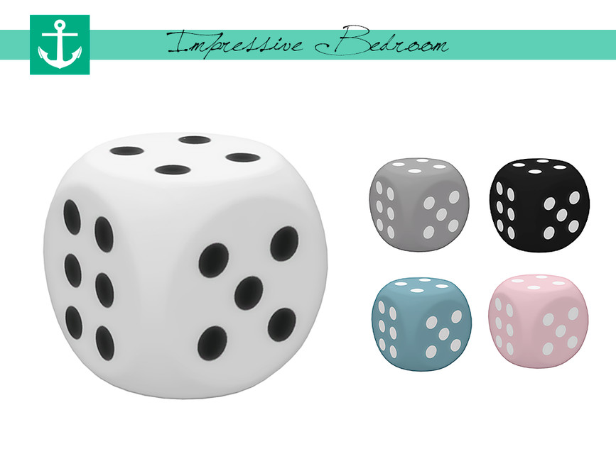 The Sims Resource - Impressive Bedroom - Dice Lamp