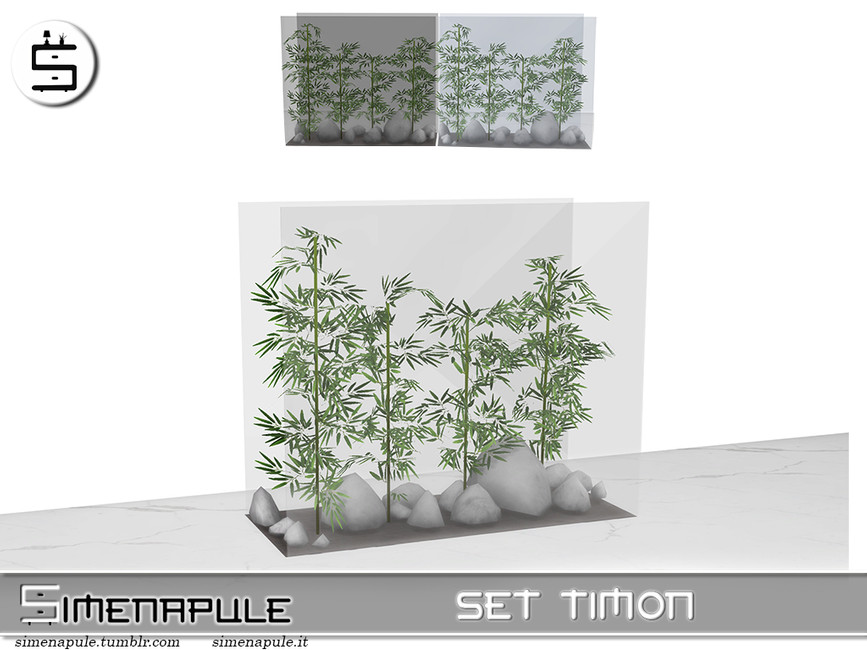 The Sims Resource - Set Timon - Bamboo Plant Deco