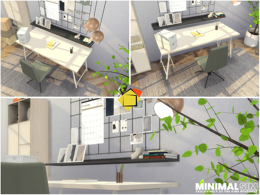 The Sims Resource - MinimalSIM - Sapporo Study Room