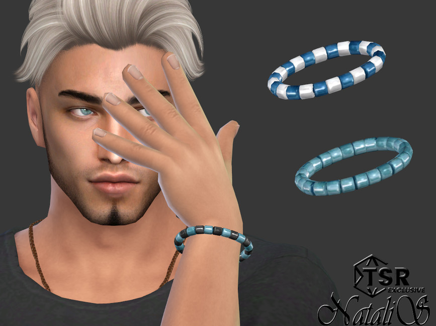 The Sims Resource - Enamel cylinder beads bracelet