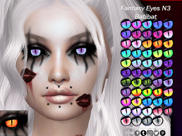 The Sims Resource | [PATREON] Fantasy Eyes N3 - Batibat (Facepaint)