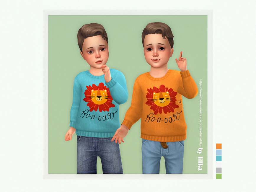 The Sims Resource - Lion Sweater [NEEDS CATS & DOGS]