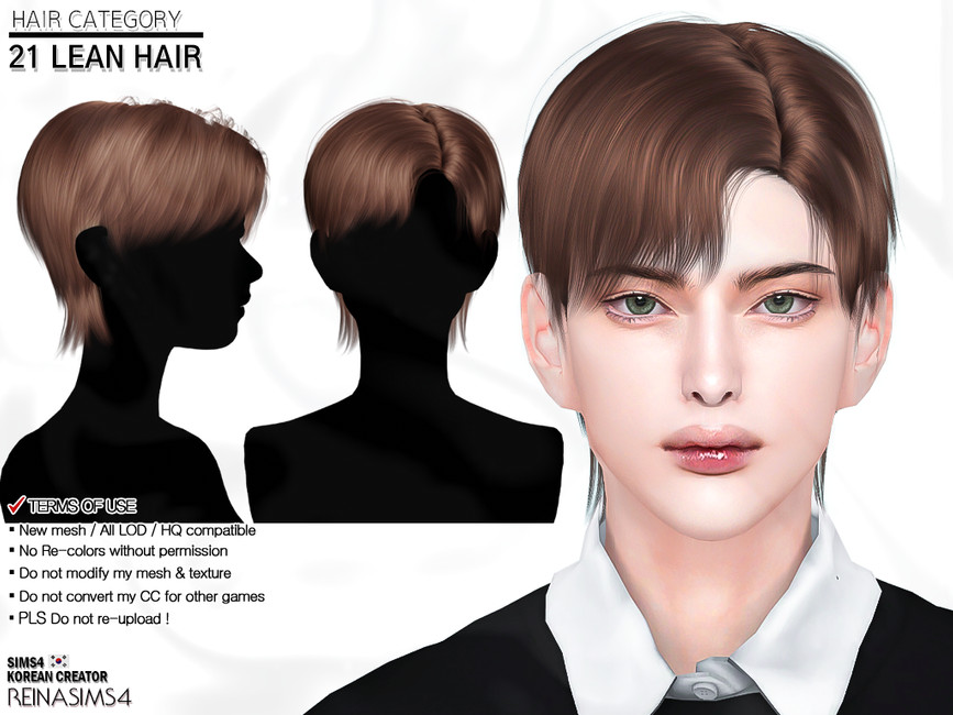 The Sims Resource - Lean hair
