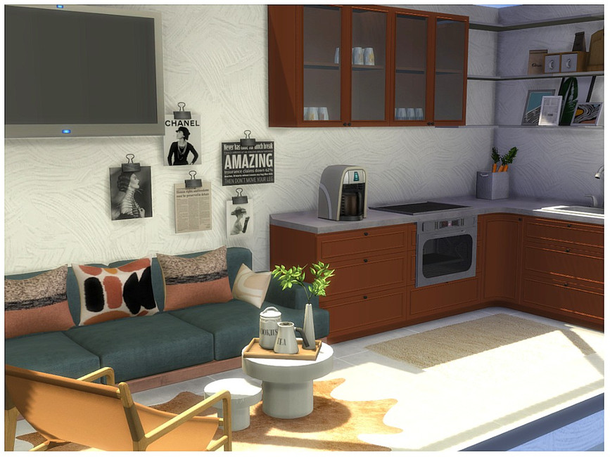 The Sims Resource - Orange Kitchen