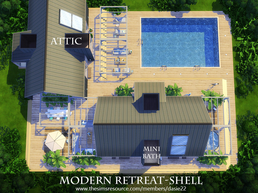 The Sims Resource - Modern Retreat-Shell