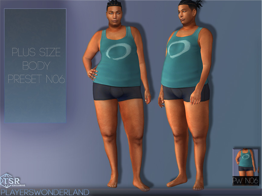 The Sims Resource - Plus Size Body Preset N06