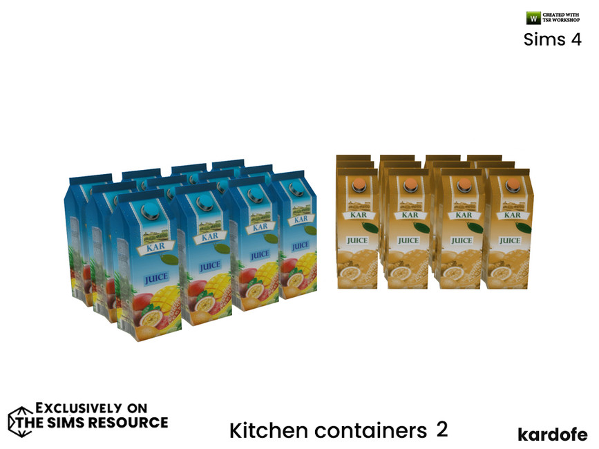 The Sims Resource - kardofe_Kitchen containers_Juices