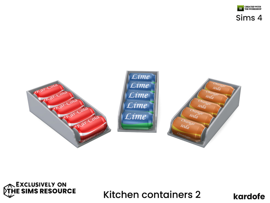 The Sims Resource - kardofe_Kitchen containers_Soda cans