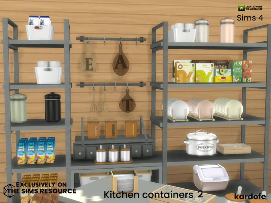 The Sims Resource - Kitchen containers 2