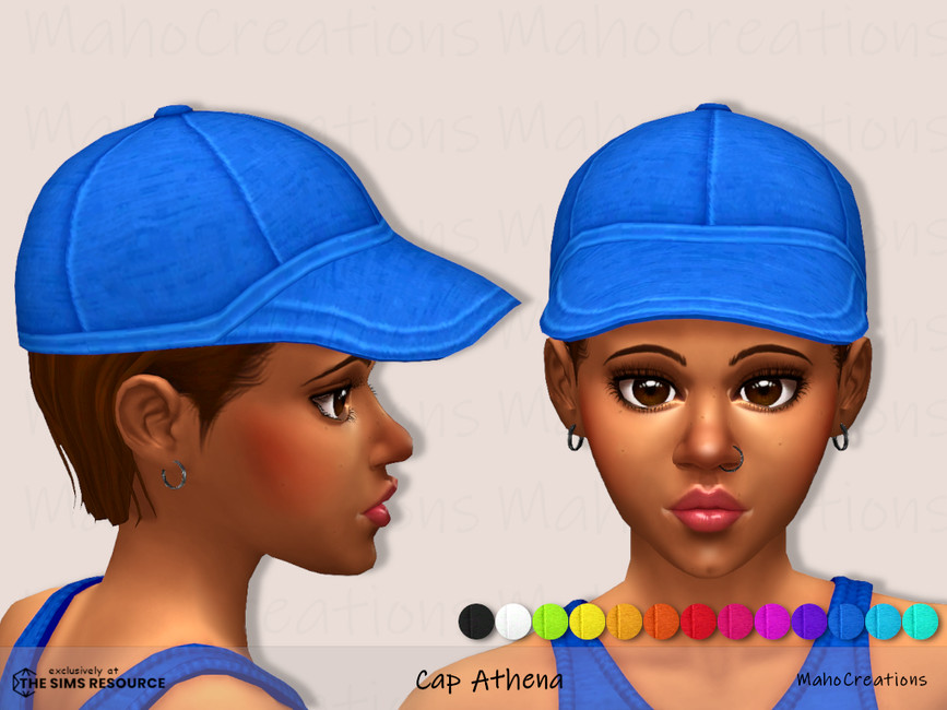 The Sims Resource - Baseball Cap Athena
