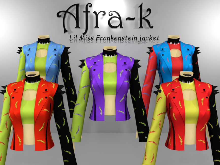 The Sims Resource - Lil Miss Frankenstein jacket