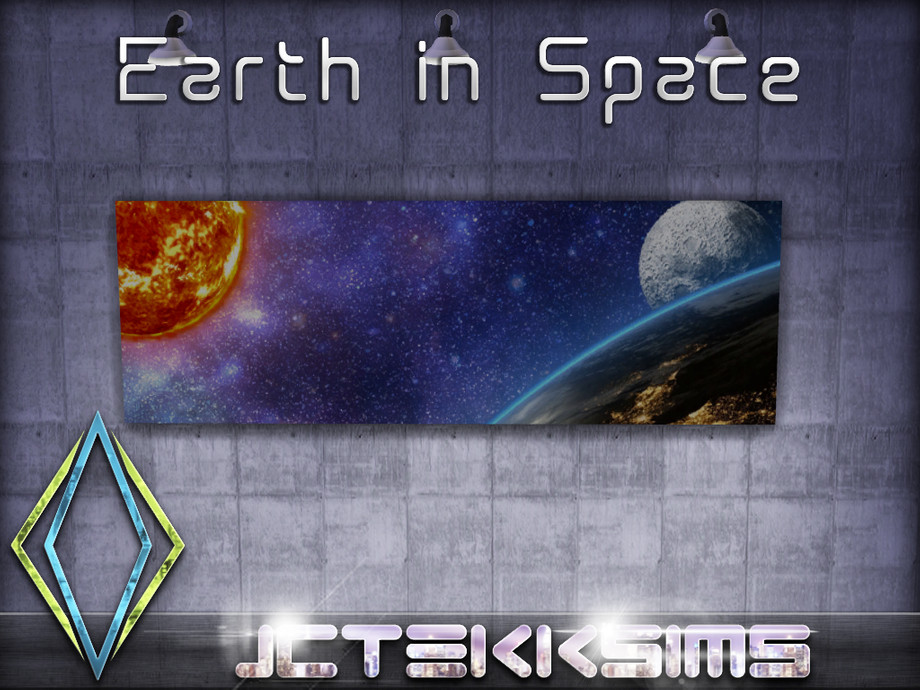 The Sims Resource | Earth in Space Wall Art