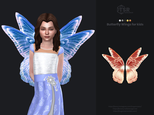 The Sims Resource | Butterfly Wings for kids | Simblreen 2022
