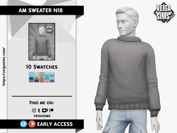 The Sims Resource | [Patreon] AM SWEATER N18