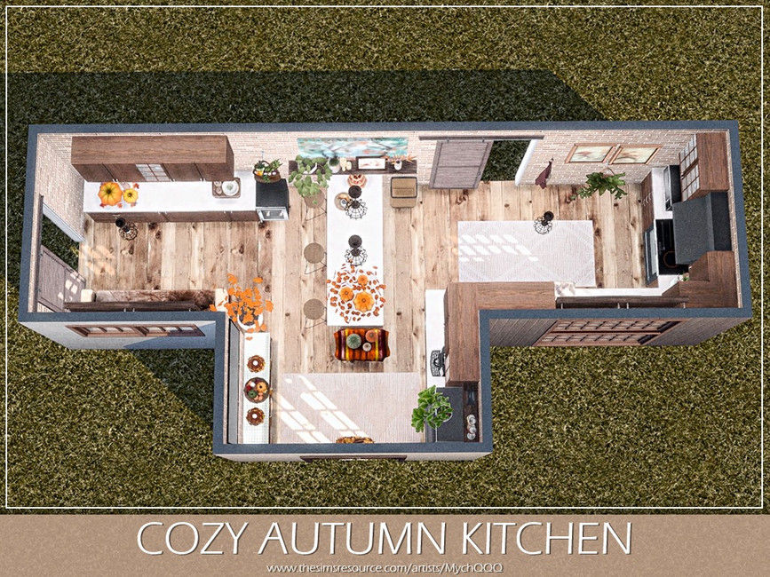 The Sims Resource - Cozy Autumn Kitchen
