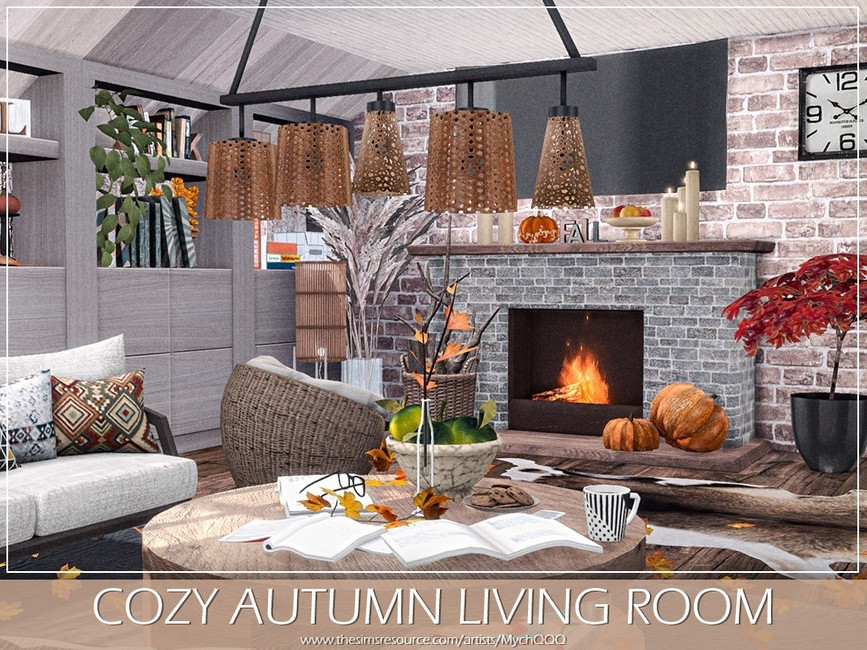 The Sims Resource - Cozy Autumn Living Room
