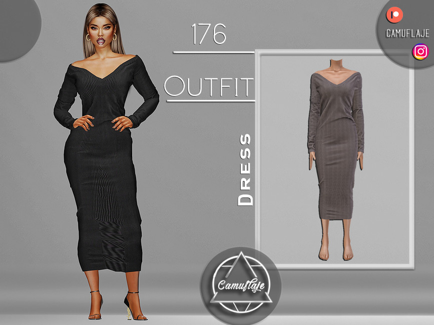 The Sims Resource - OUTFIT 176 - Dress