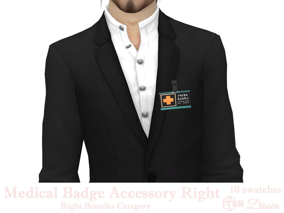 The Sims Resource | Medical Badge Male Accessory (Right)
