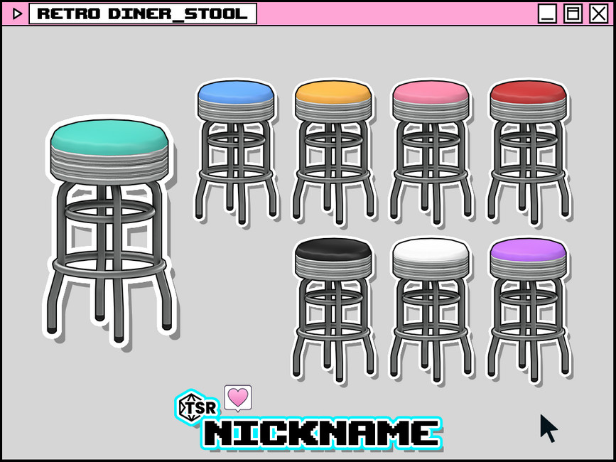 The Sims Resource - retro diner_stool