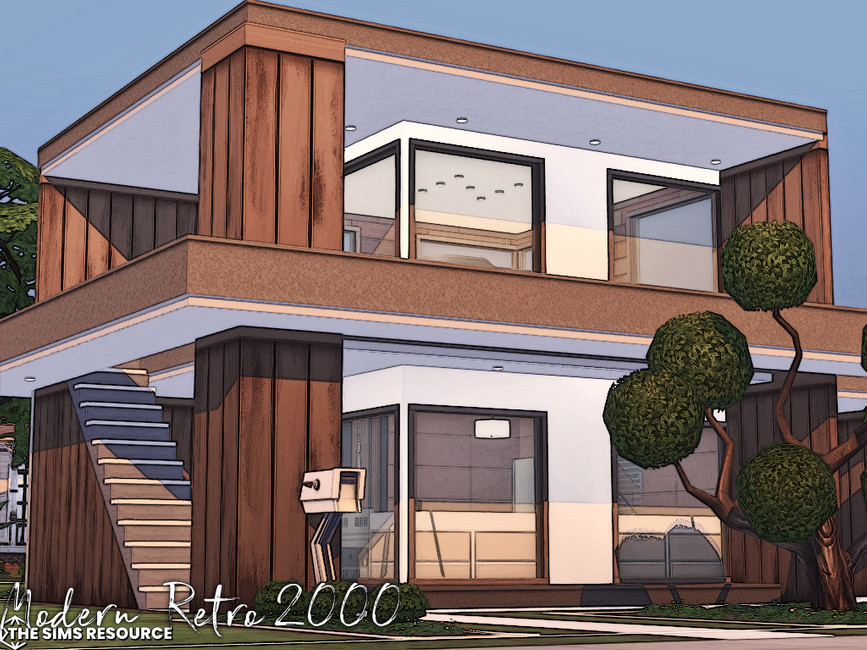 The Sims Resource - Modern - Retro 2000 House | TS4 Gallery
