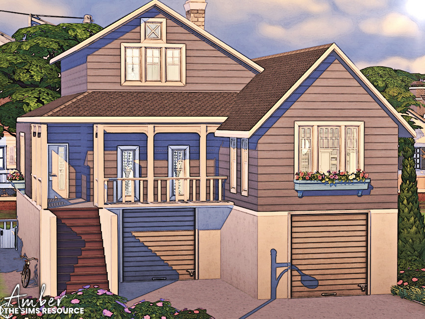The Sims Resource - Retro House Amber 1960 | TS4 Gallery