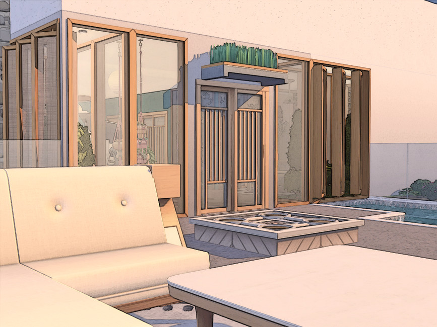 The Sims Resource - Modern-Nature House Cube | TS4 Gallery