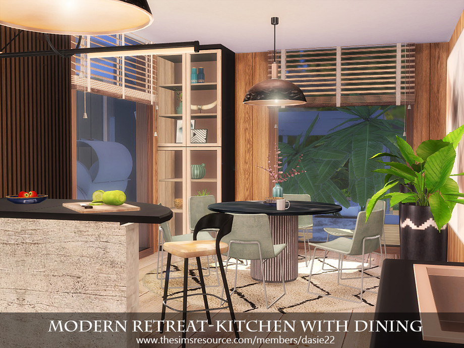 The Sims Resource | Modern Retreat-Kitchen with Dining