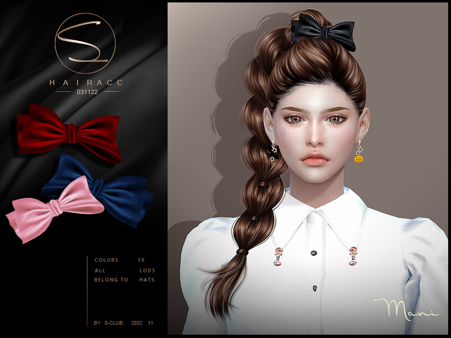 The Sims Resource | Bowknot for female sims