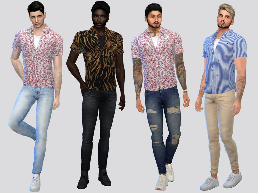 The Sims Resource - Aries Button Shirt