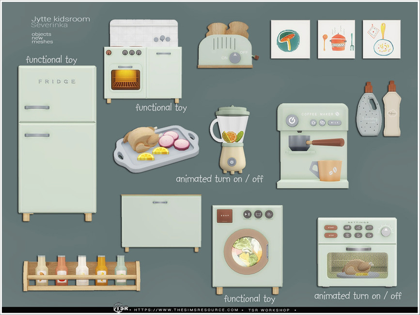 The Sims Resource - Jytte kidsroom toys Pt.II kitchen
