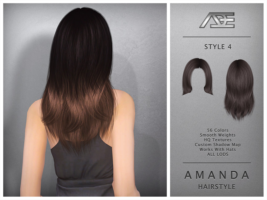 The Sims Resource - Amanda - Style 4 (Hairstyle)