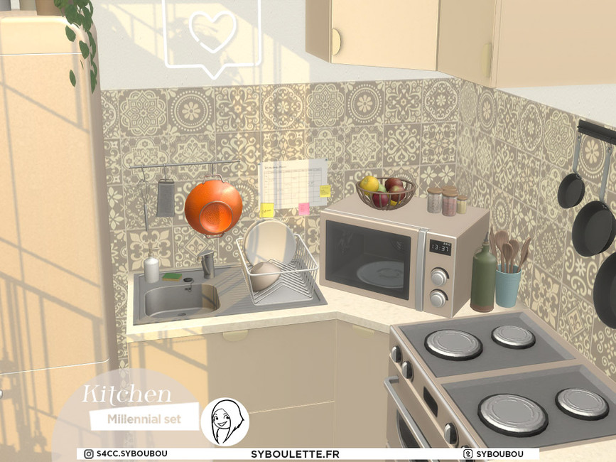 The Sims Resource - Patreon Release - Millennial Kitchen (1/3: Furnitures)
