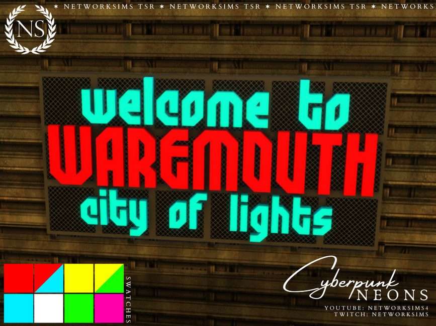 The Sims Resource - Cyberpunk City Lights 6