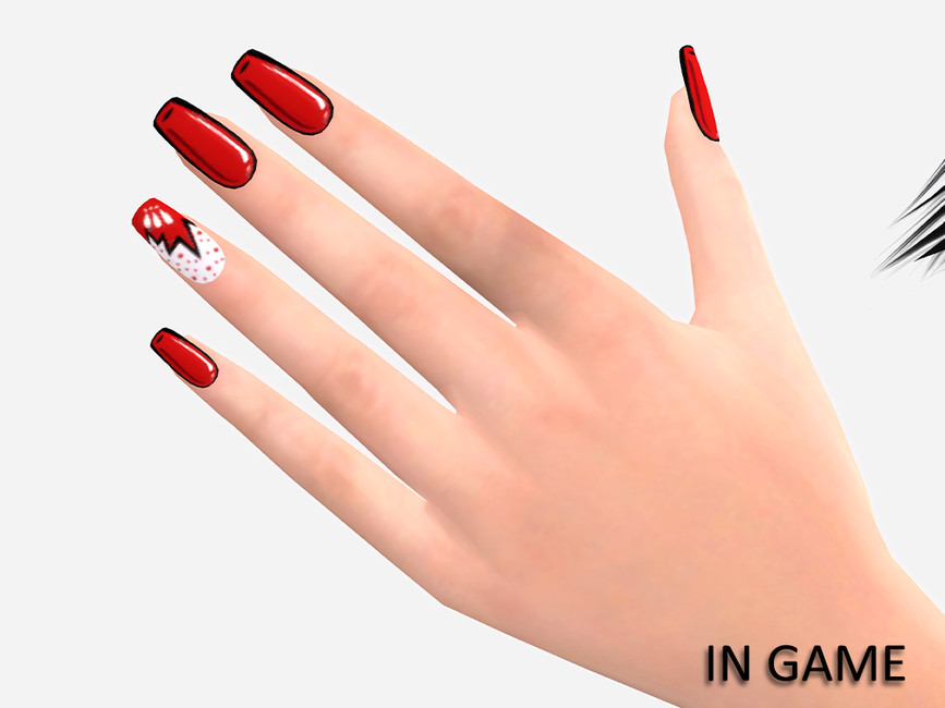 The Sims Resource - Art Pop! Nails #2